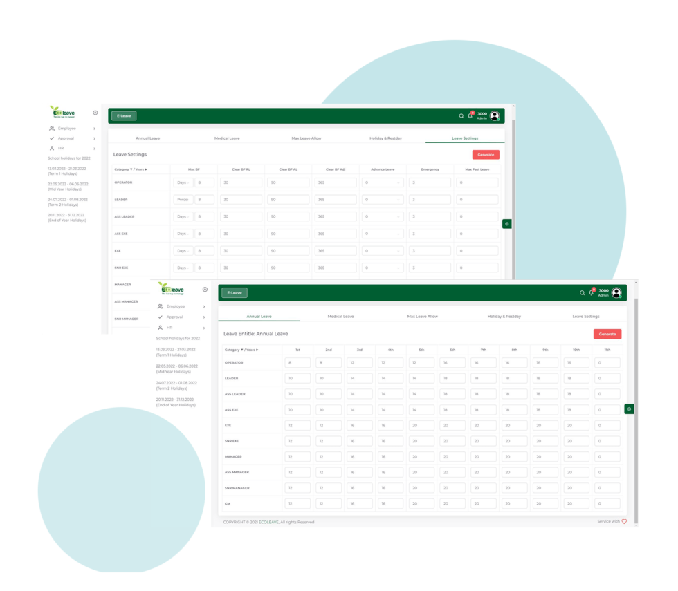 e-leave, online leave management system, leave application