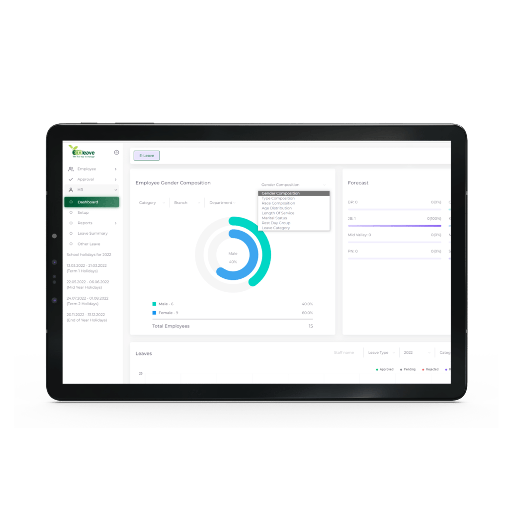 e-leave, online leave management system, leave application
